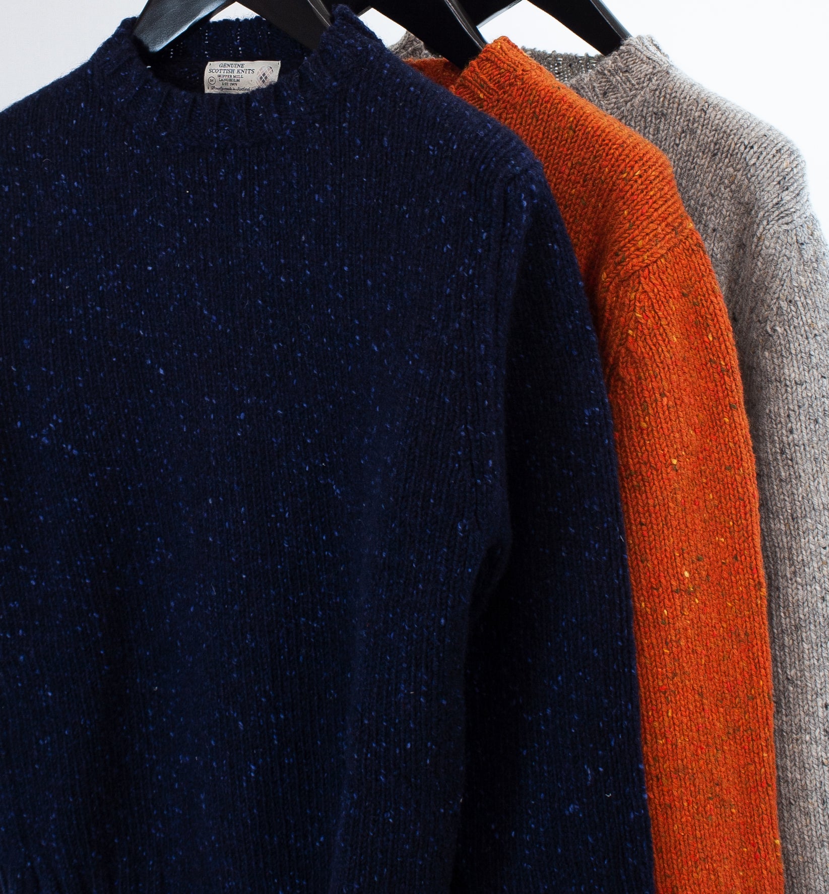 Merino Wool Donegal Crew Neck Jumper – Genuine Scottish Knits