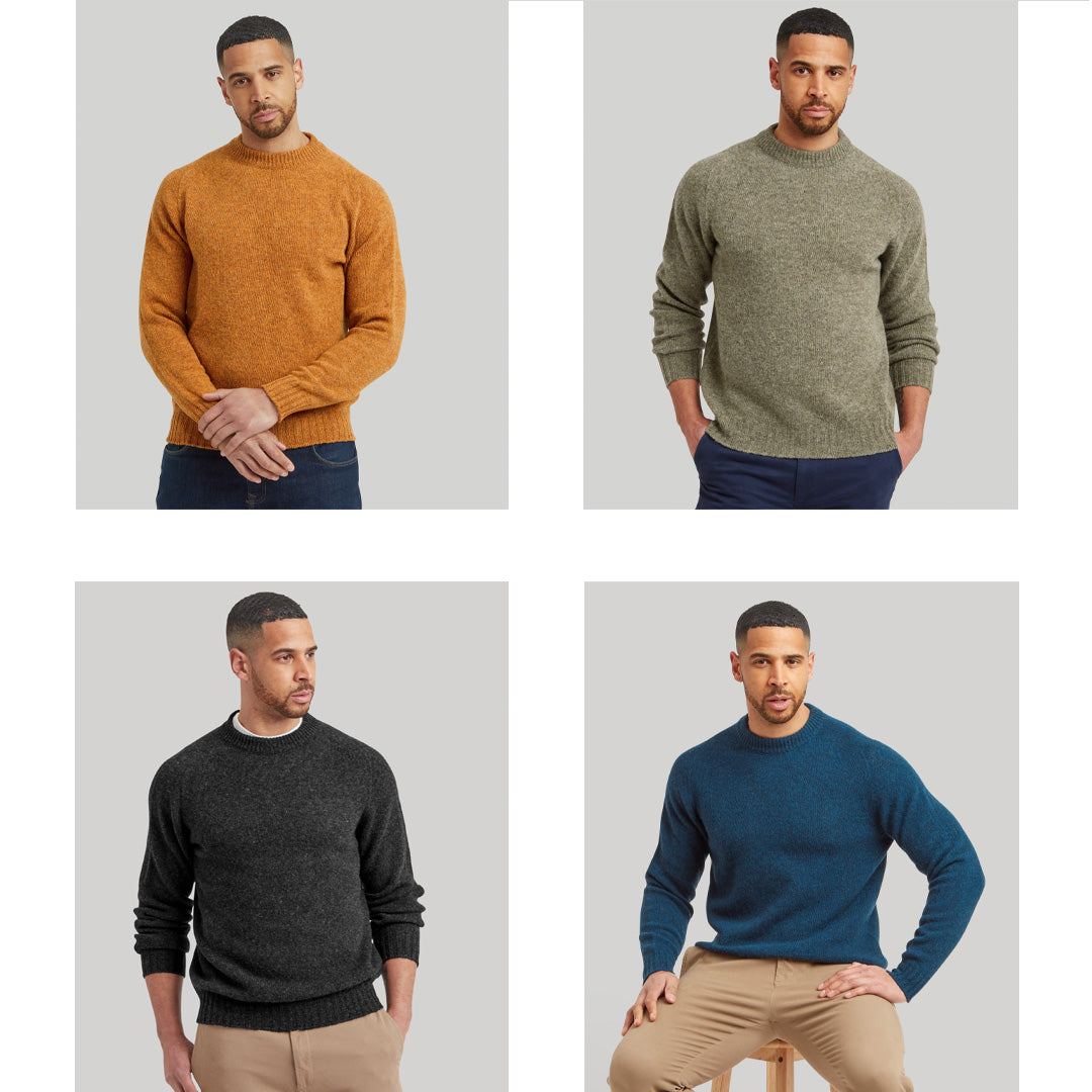 Modern Fit Shetland Crew Neck Jumper – Genuine Scottish Knits